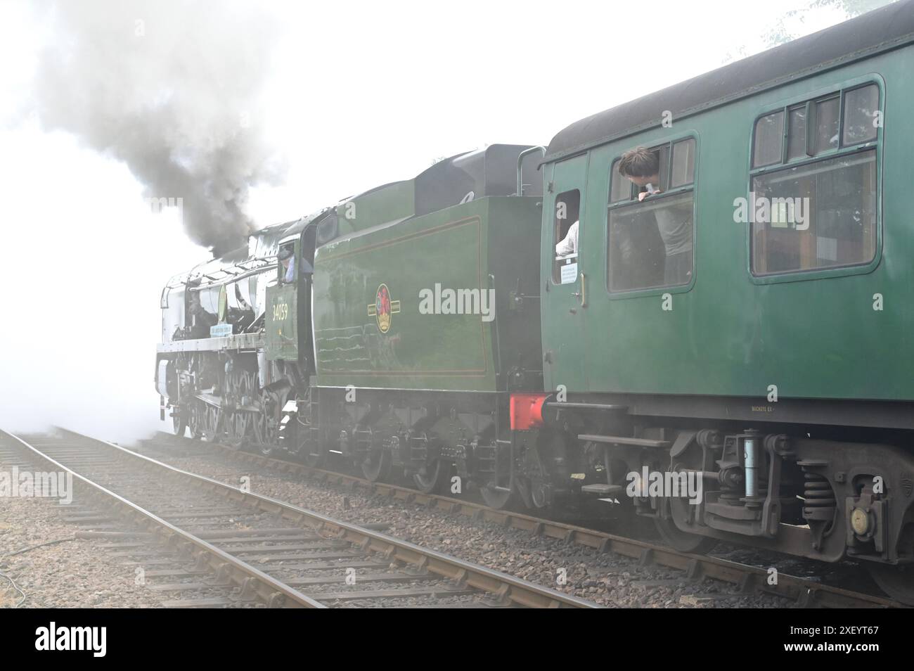 Sir Archibald Sinclair a rebuilt Battle of Britain class locomotive ...