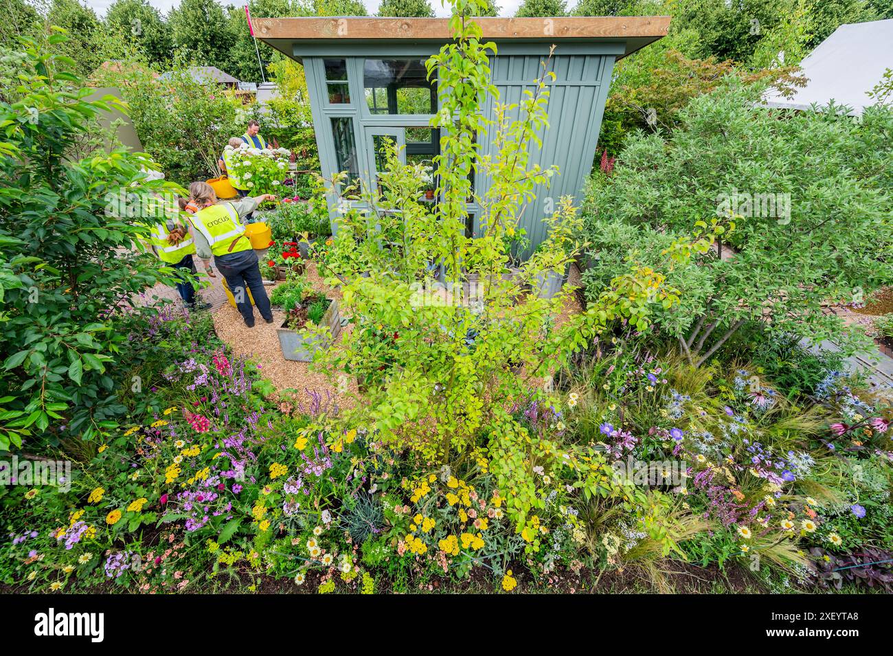 London, UK. 30th June, 2024. Final adjustments to the RHS Peat-free ...