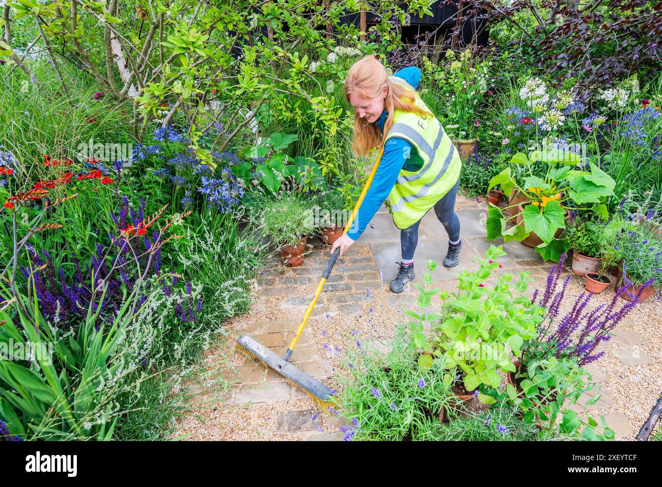 London, UK. 30th June, 2024. Jamie Butterworth's fiance helps out with ...