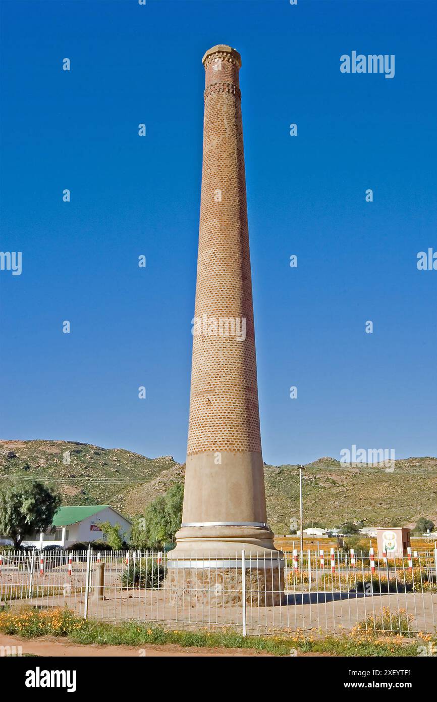 Smokestack in Okiep, a small mining town in the Northern Cape ...