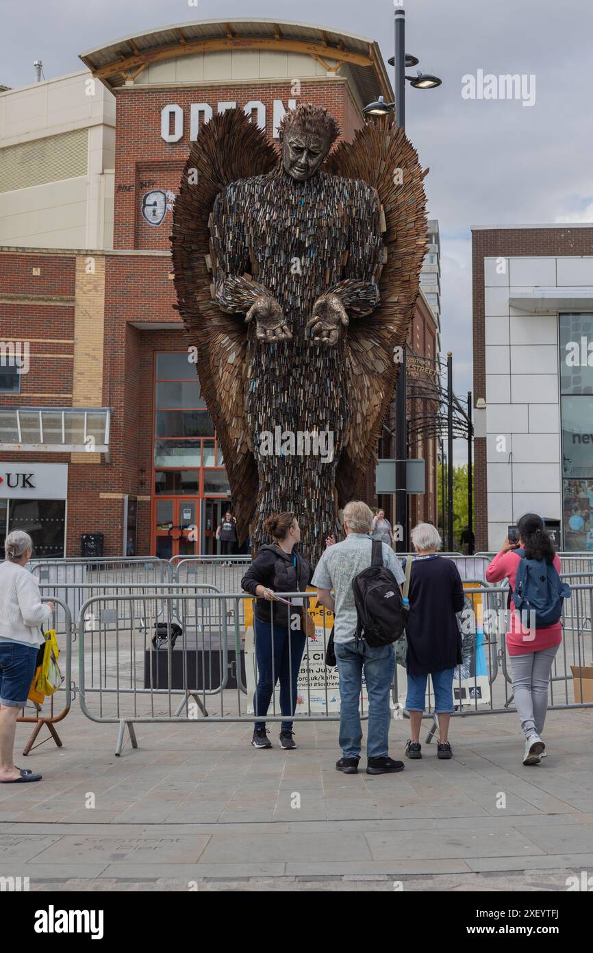 Southend on Sea, UK. 30th Jun, 2024. The Knife Angel sculpture on ...