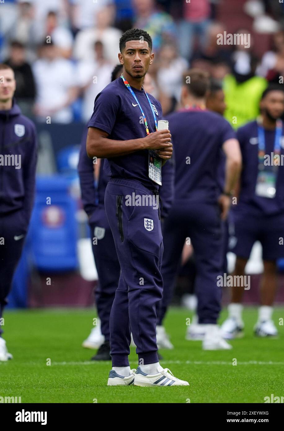 England's Jude Bellingham on the pitch before the UEFA Euro 2024, round ...