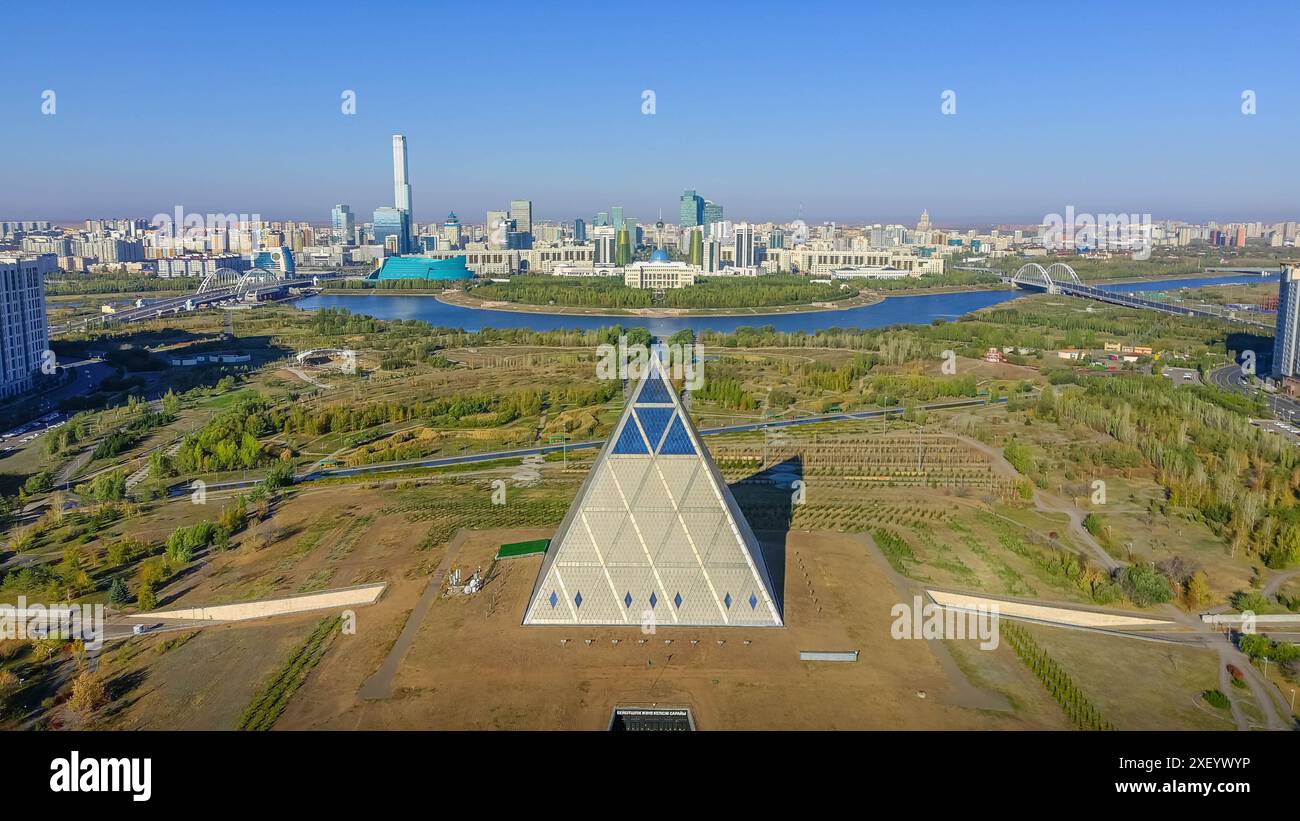 The pyramid shape Palace of Peace and Reconciliation in Astana ...