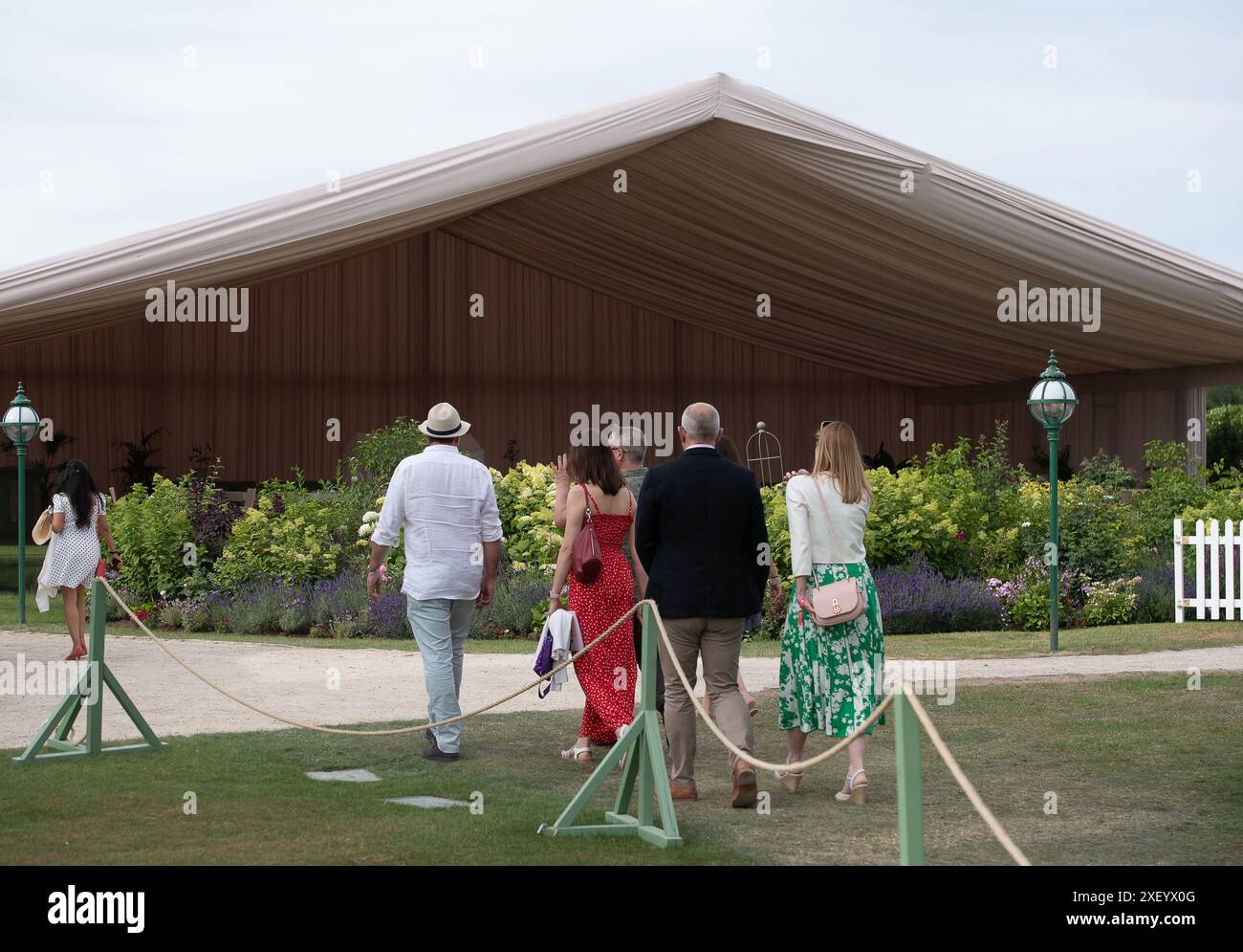 Stoke Poges, UK. 29th June, 2024. Pretty floral borders on Day Five of ...