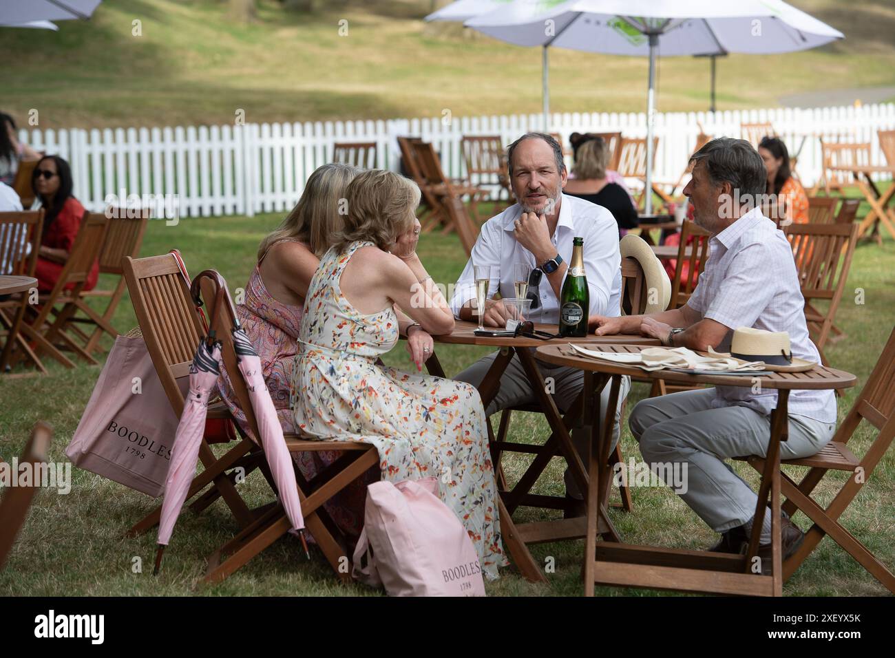 Stoke Poges, UK. 29th June, 2024. Guests enjoying Day Five of the ...