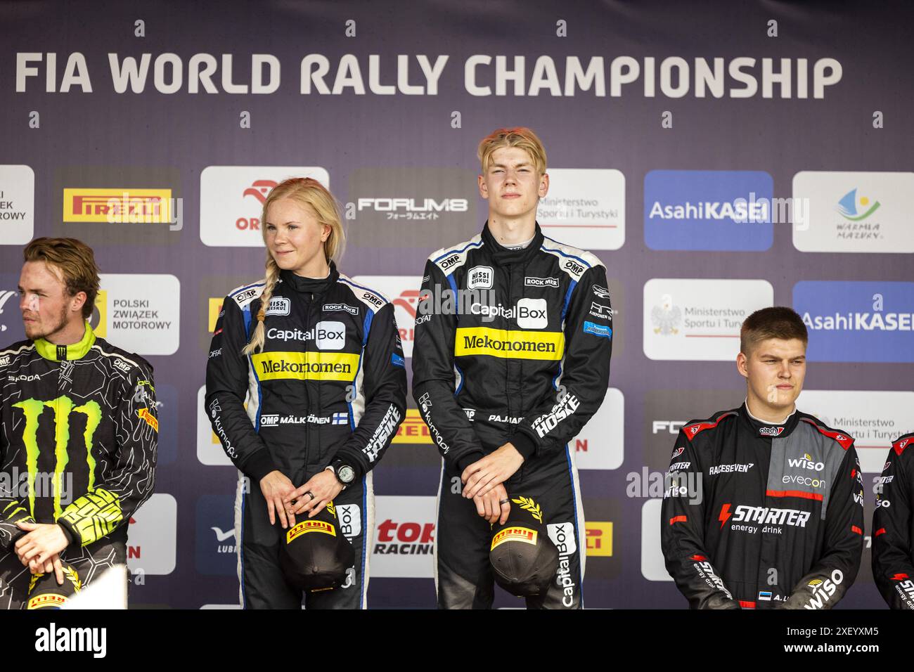 PAJARI Sami, Toyota Yaris Rally2, portrait podium, portrait during the ...