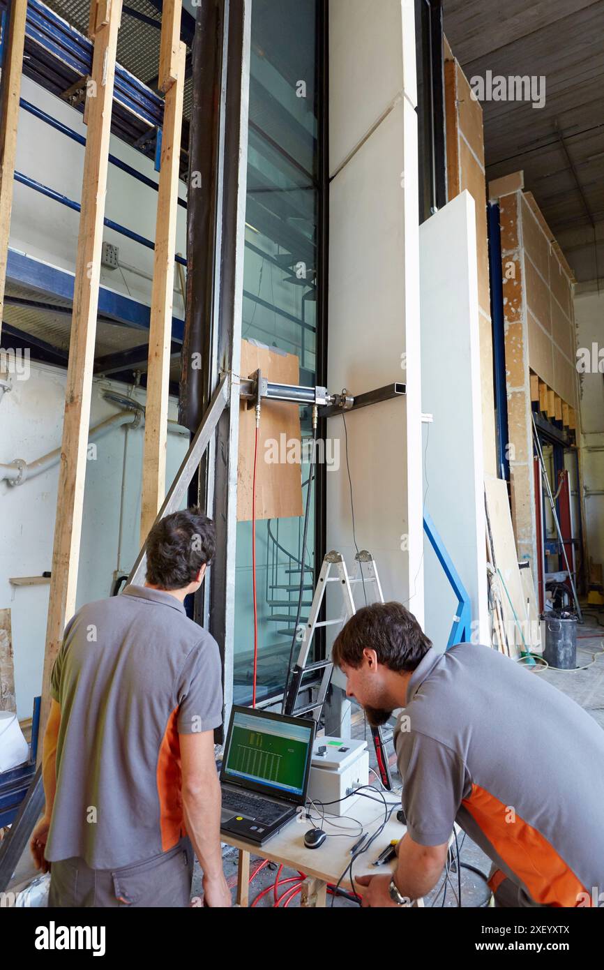 Mechanical Testing of building facades. Curtain walls. Architectural ...