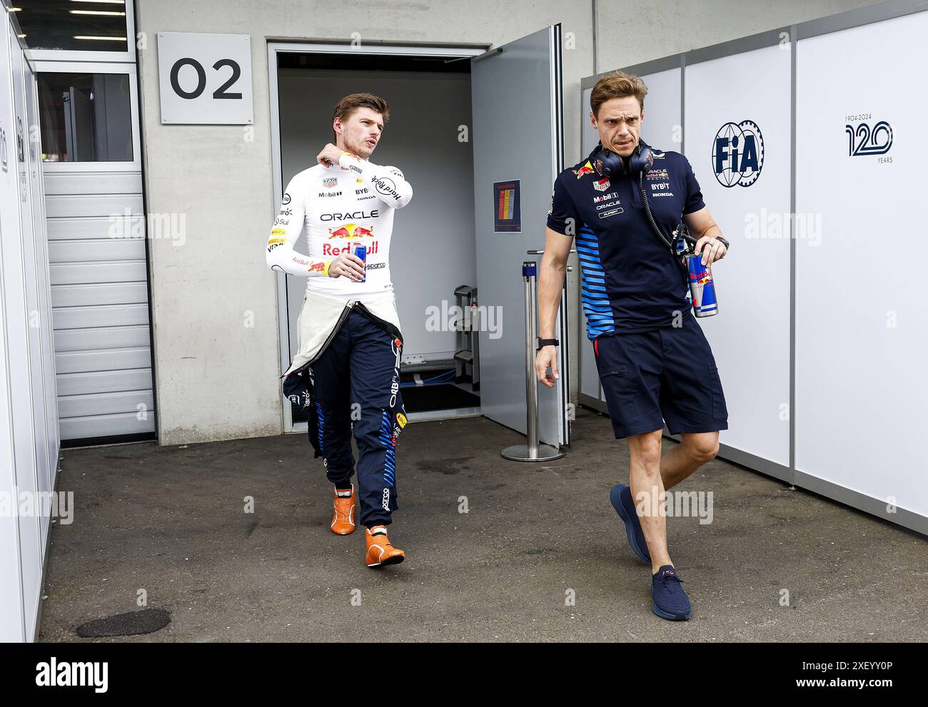 SPIELBERG - (l-r) Max Verstappen (Red Bull Racing), Rupert Manwaring ...