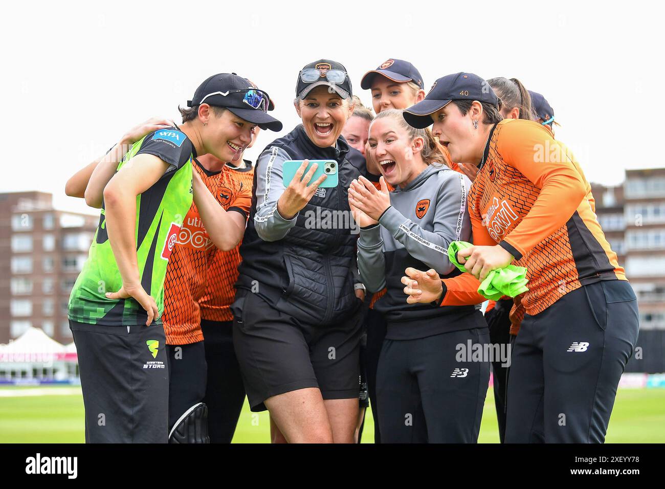 Hove, UK. 30 June 2024.Head Coach Charlotte Edwards along with Southern ...