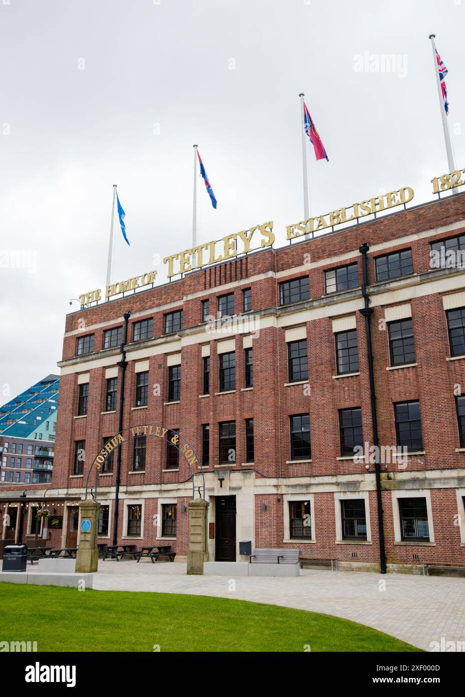 Leeds England: 3rd June 2024: The Tetley Leeds. An exterior view of the ...