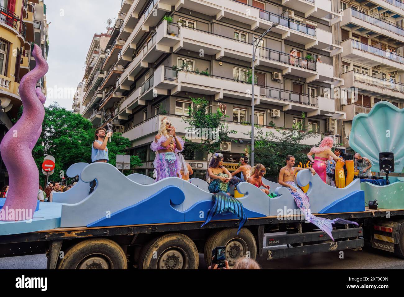 Thessaloniki, Greece - June 29 2024: EuroPride 2024 Parade participants ...