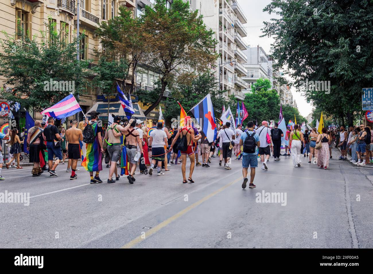 Thessaloniki, Greece - June 29 2024: EuroPride 2024 Parade participants ...