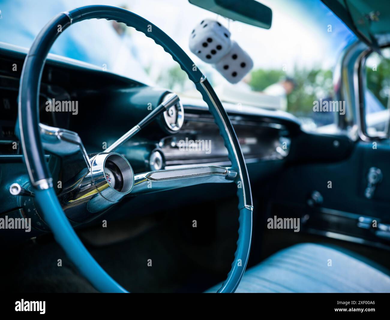 CADILLAC BLUE AT WENDRON CLASSIC CAR SHOW 2024 Stock Photo - Alamy
