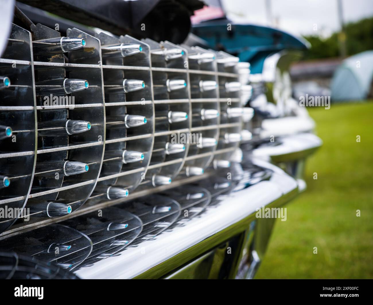 CADILLAC BLUE AT WENDRON CLASSIC CAR SHOW 2024 Stock Photo - Alamy