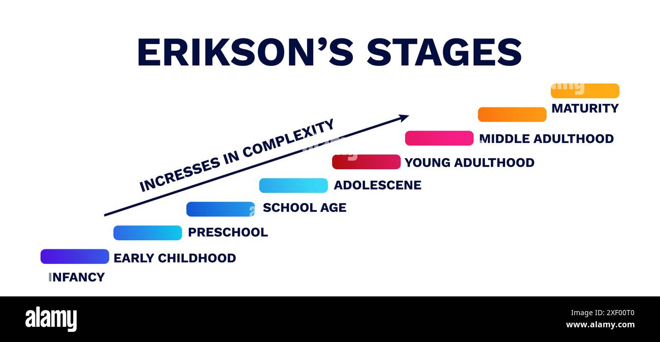 Eriksons stages ladder diagram. Maturity and infancy of logical with ...