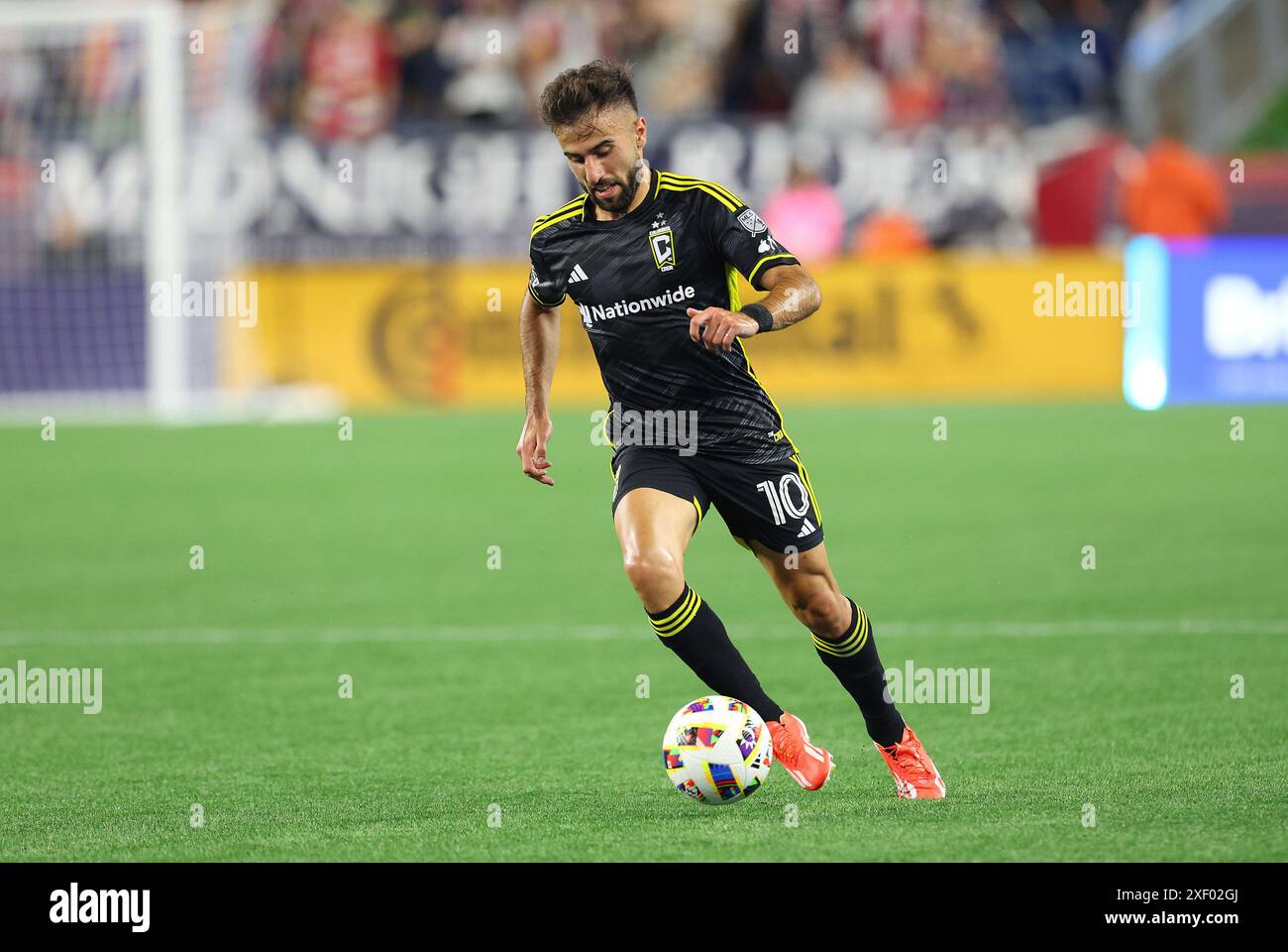 June 29, 2024; Foxborough, MA, USA; Columbus Crew forward Diego Rossi ...