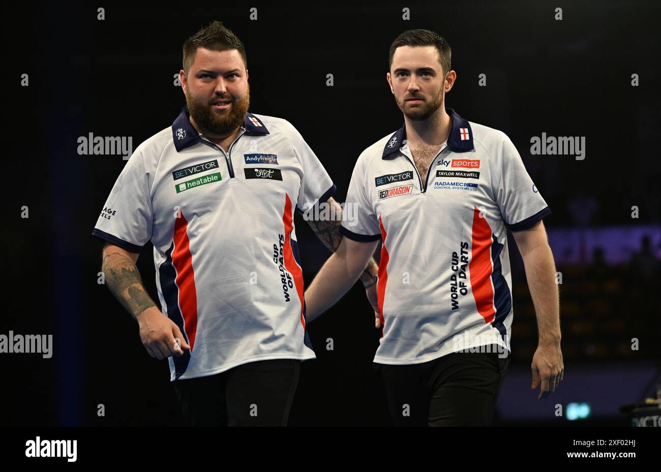 30 June 2024, Hesse, Frankfurt/Main: Darts, World Team Championship ...