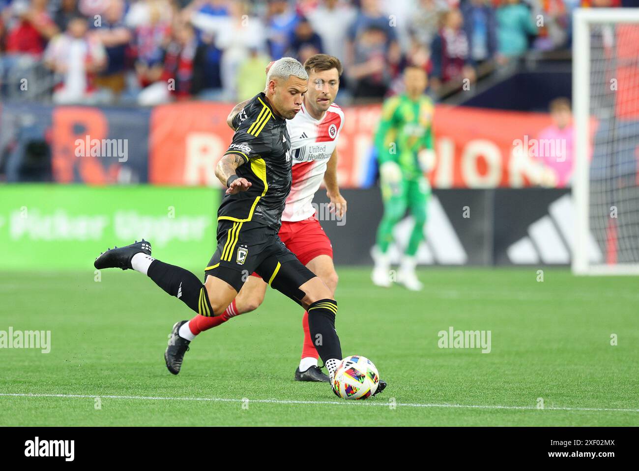 June 29, 2024; Foxborough, MA, USA; Columbus Crew forward Christian ...