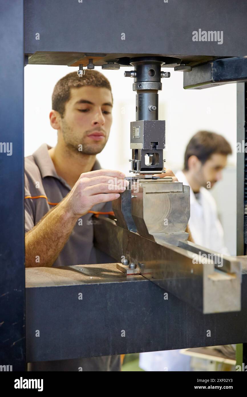 Tensile test and flexion. Carbon fiber sample. Mechanical Testing ...