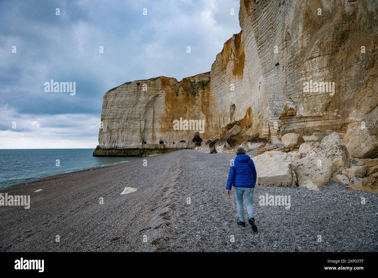 the famous chalk cliffs in etretat Stock Photo - Alamy