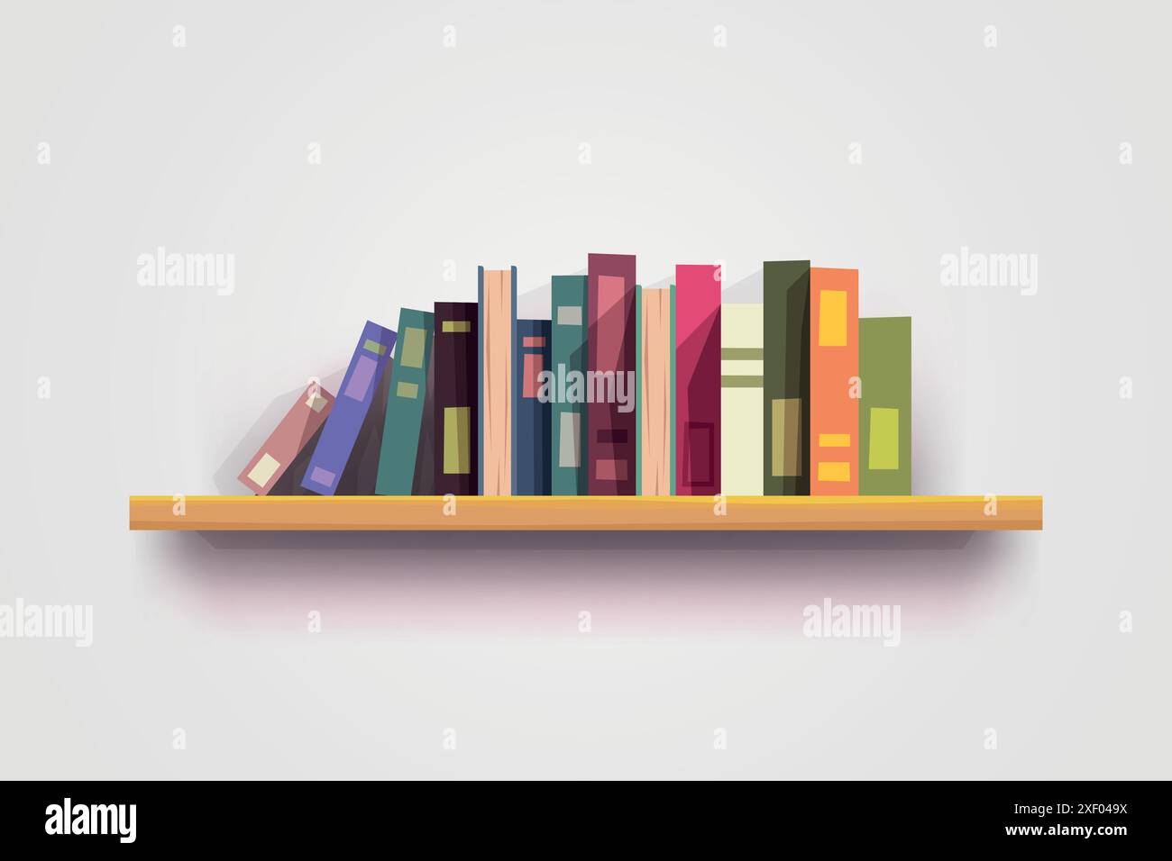 Collection books on wooden Stock Vector Images - Alamy