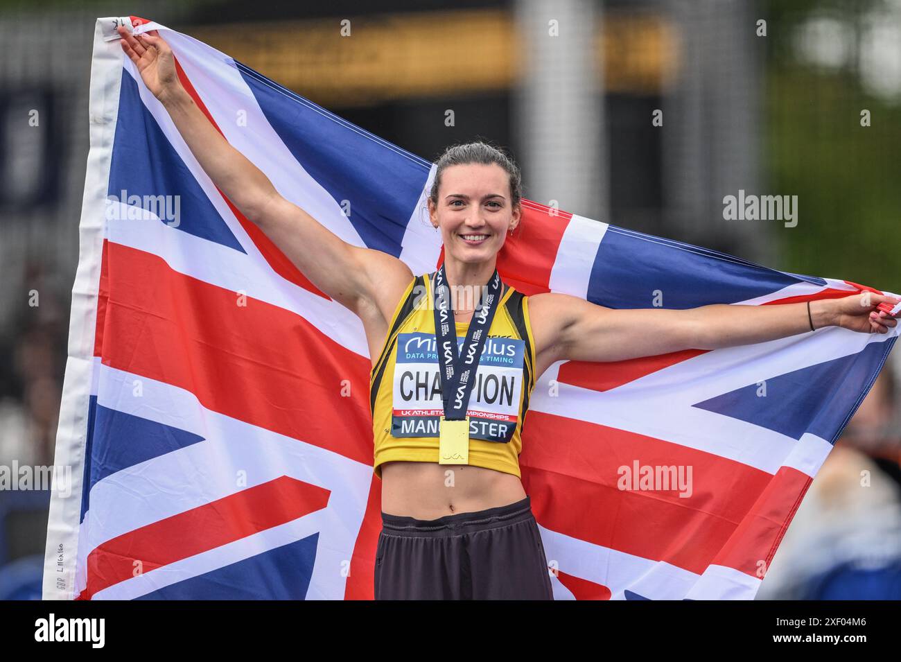 Jade O’Dowda wins gold in the women’s long jump final during the ...