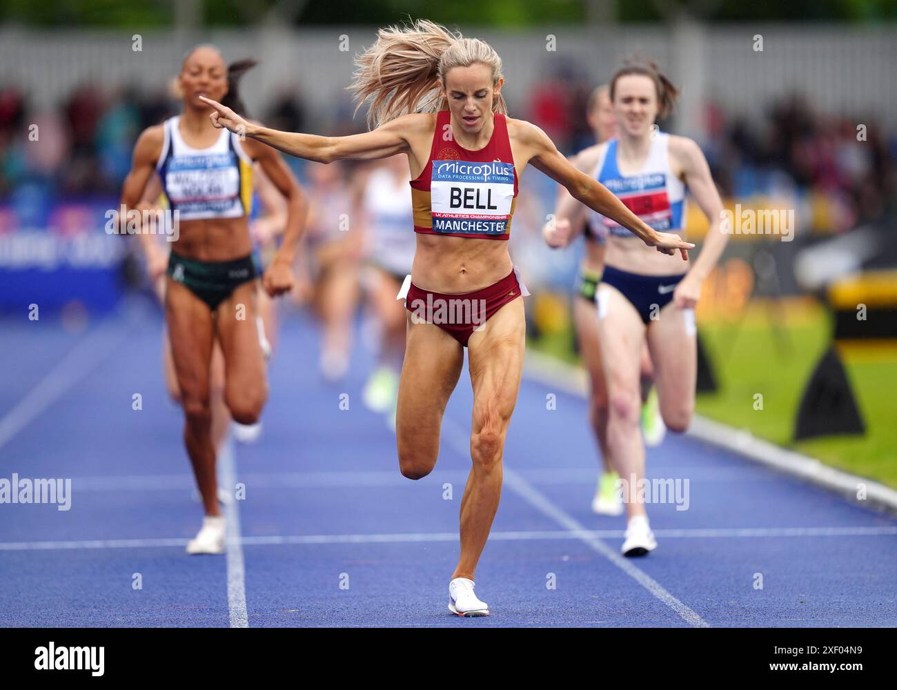 Georgia Bell (centre) wins the Women's 1500m final during day two of the Olympic Trials and UK ...