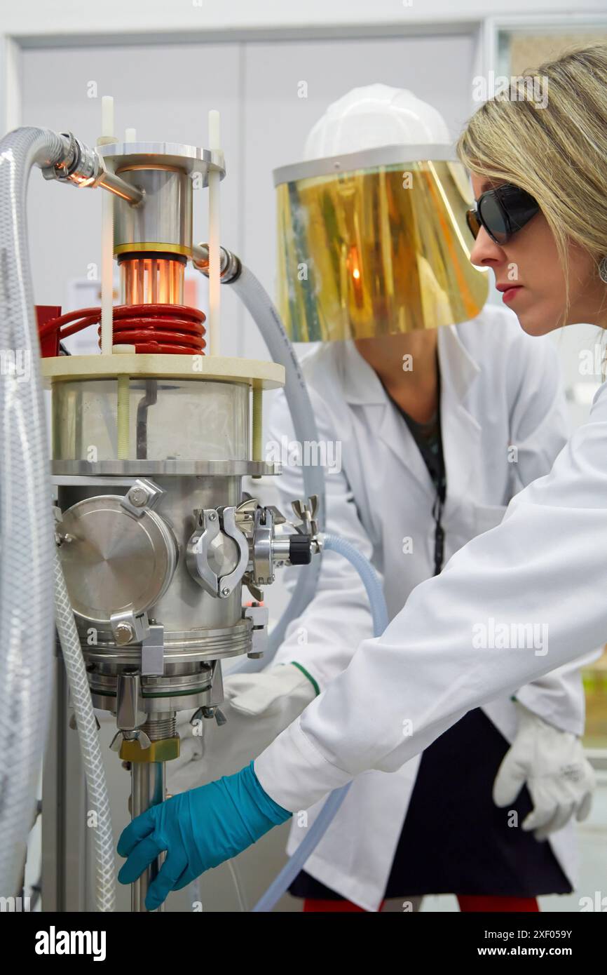 Vacuum Levitation Equipment Assisted by an induction furnace, the ...