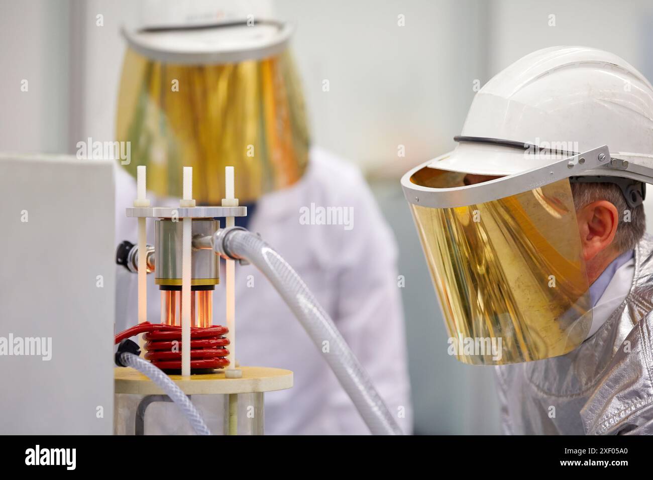 Vacuum Levitation Equipment Assisted by an induction furnace, the ...