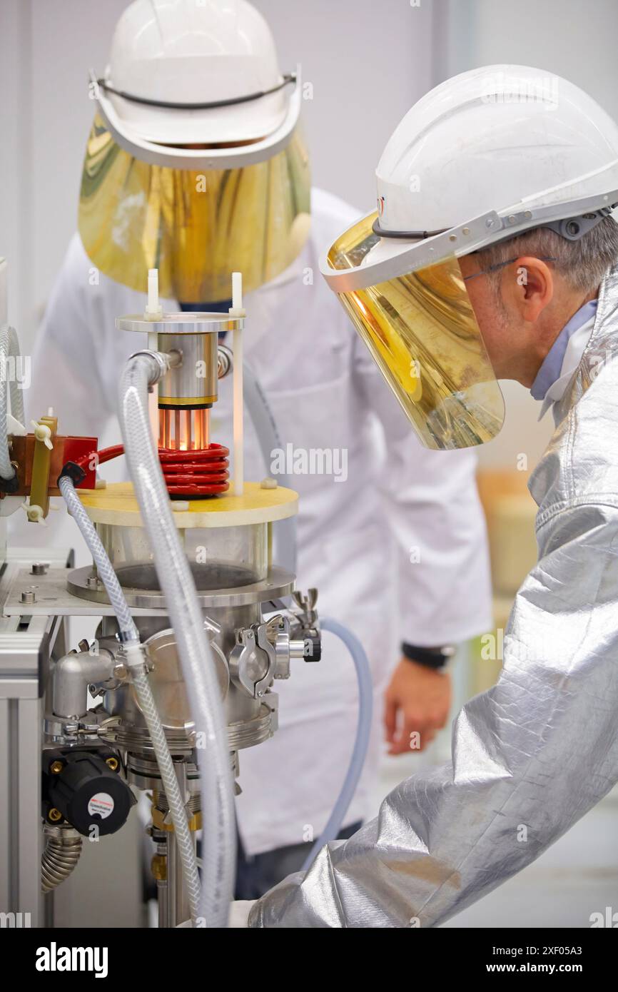 Vacuum Levitation Equipment Assisted by an induction furnace, the ...