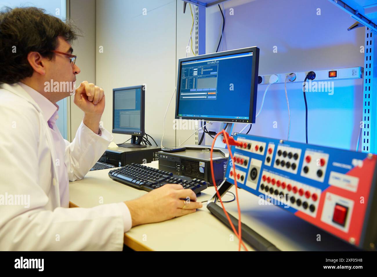 Smart Meters control room. Low Voltage Micro Network. Testing and ...