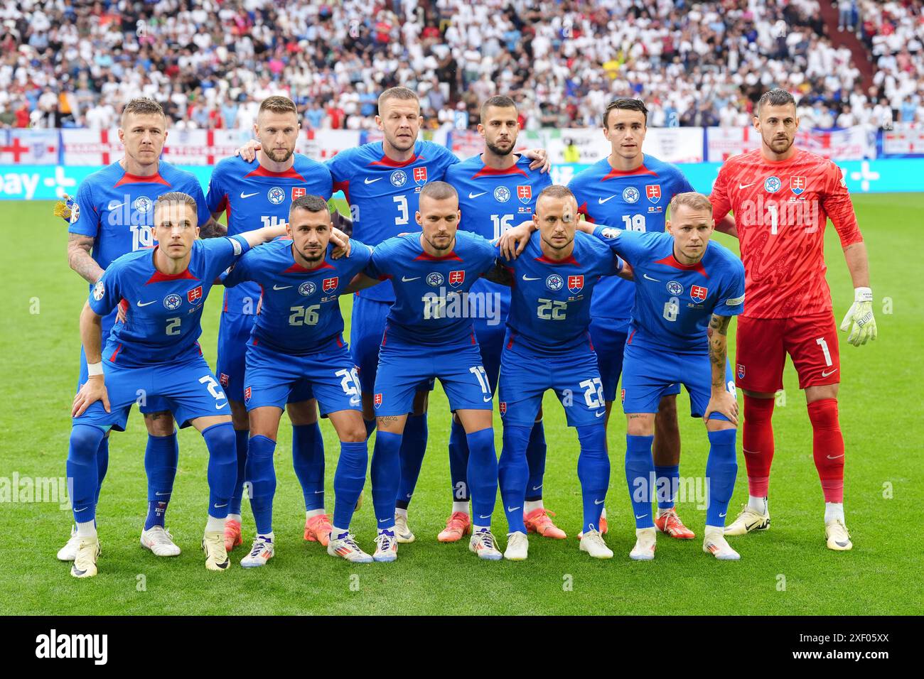 Slovakia players pose for a team photo ahead of the UEFA Euro 2024 ...