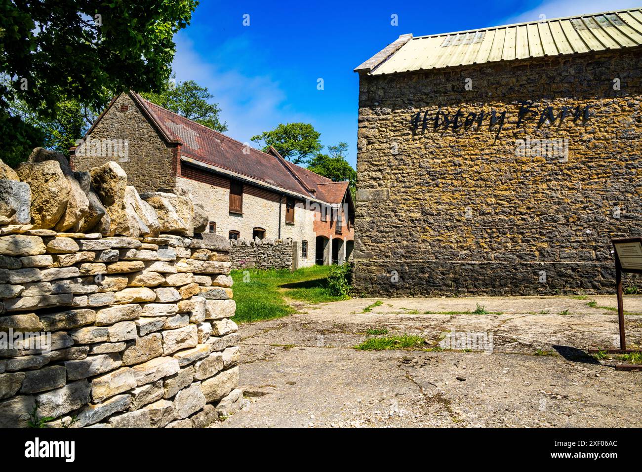 The History Barn at Tyneham Farm one of the restored buildings in the ...