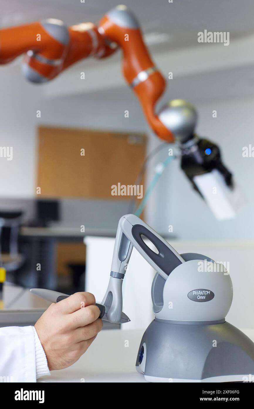 LWR robot, using haptic teleoperation with force feedback Safety in human-robot cooperation ...