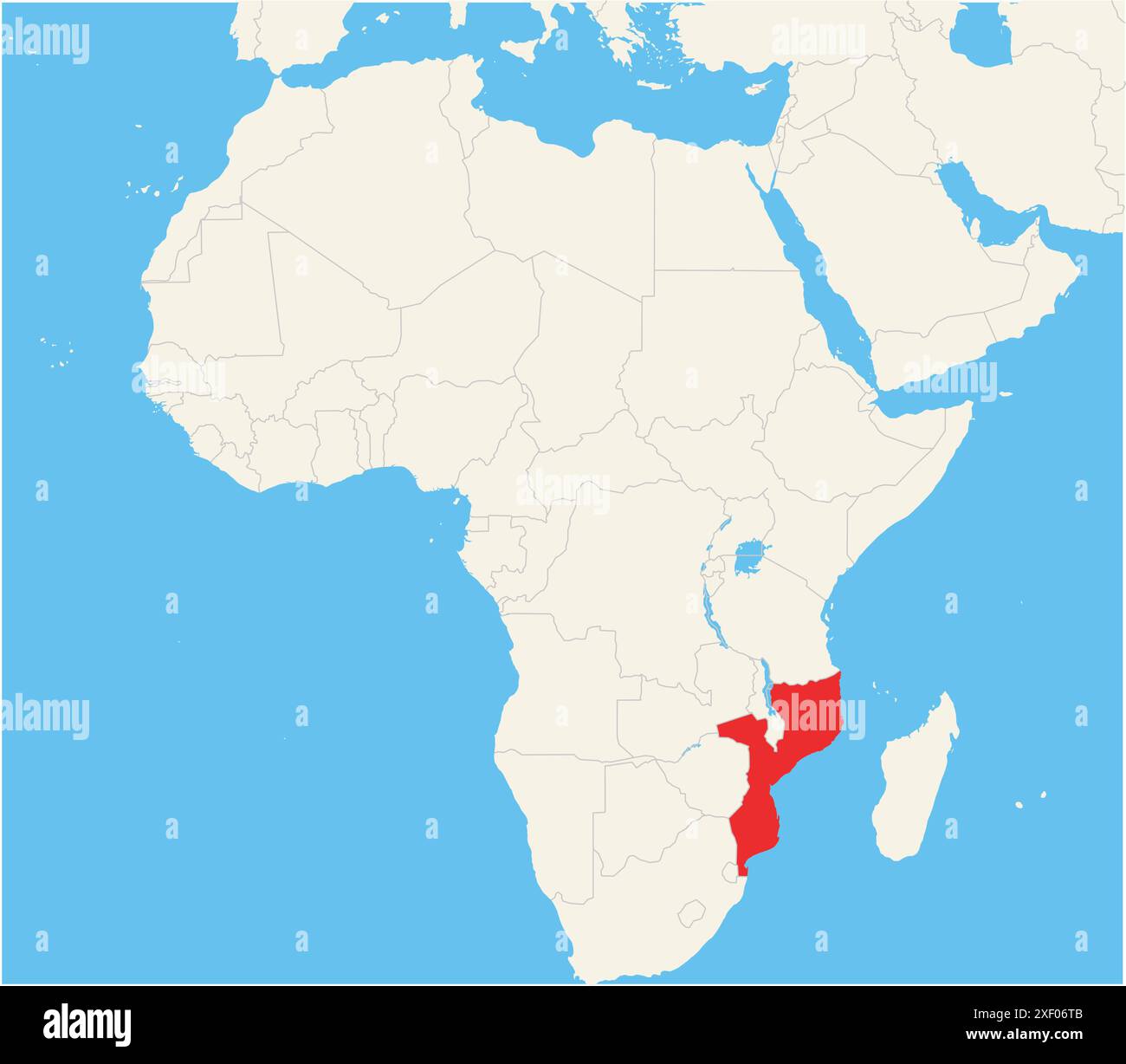Map Of Africa Mozambique Africa Map With Countries And Capitals GIS
