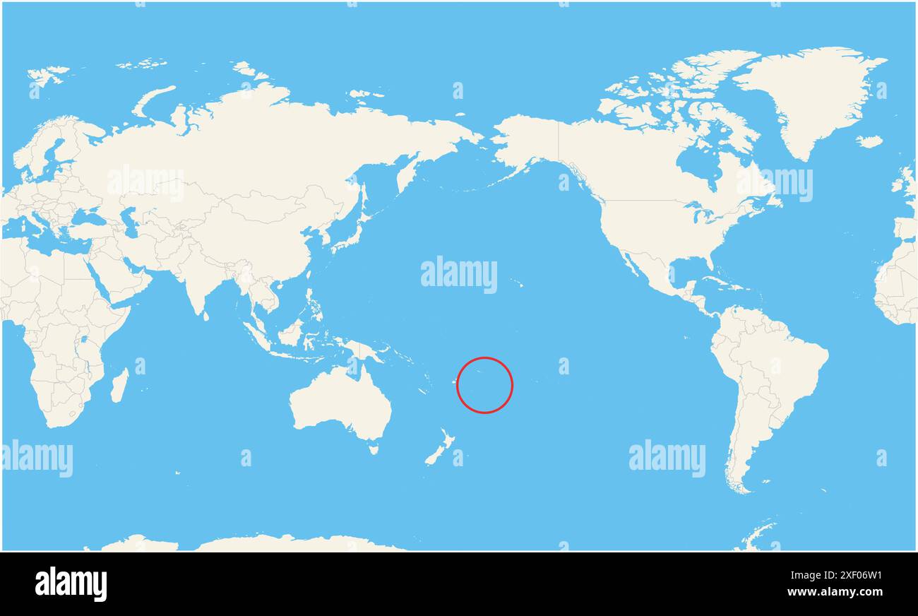 Locator map showing the location of the country Niue in Oceania. The ...