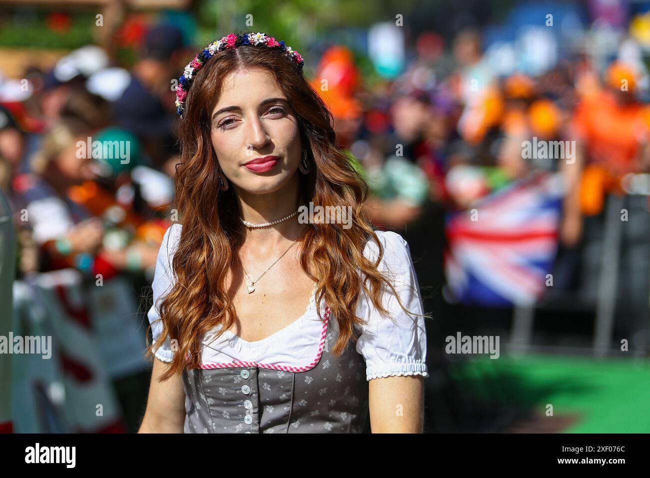Girl in paddock during Race day of Formula 1 Qatar Airways Austrian ...