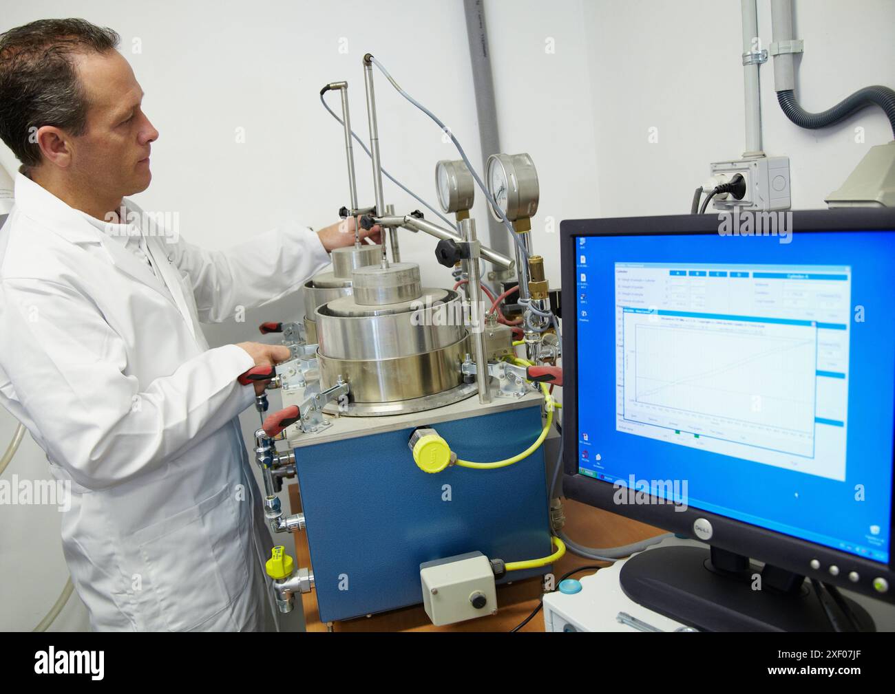 Equipment swelling of slag, determination of swelling of steel arid ...