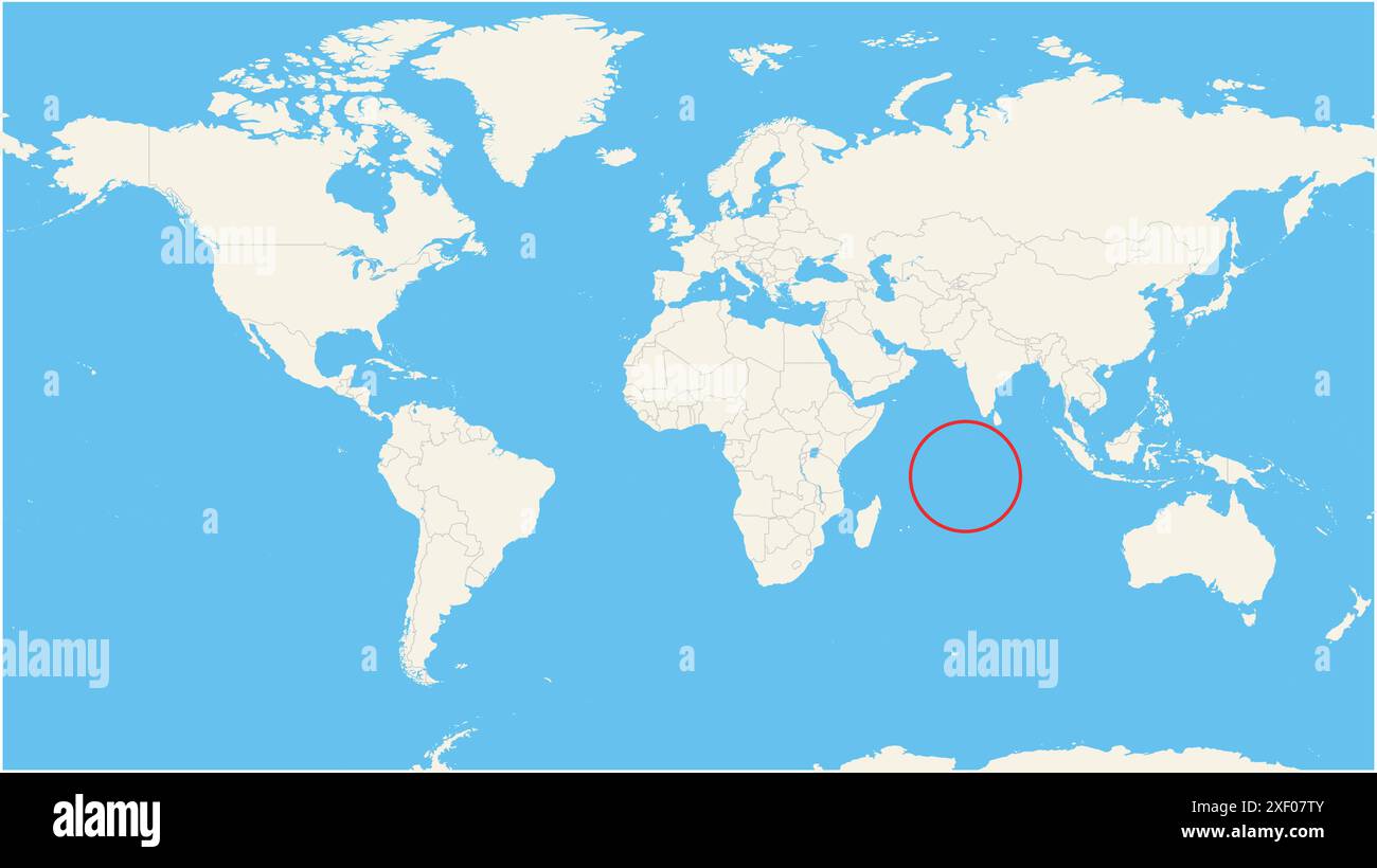 Locator map showing the location of the country British Indian Ocean ...
