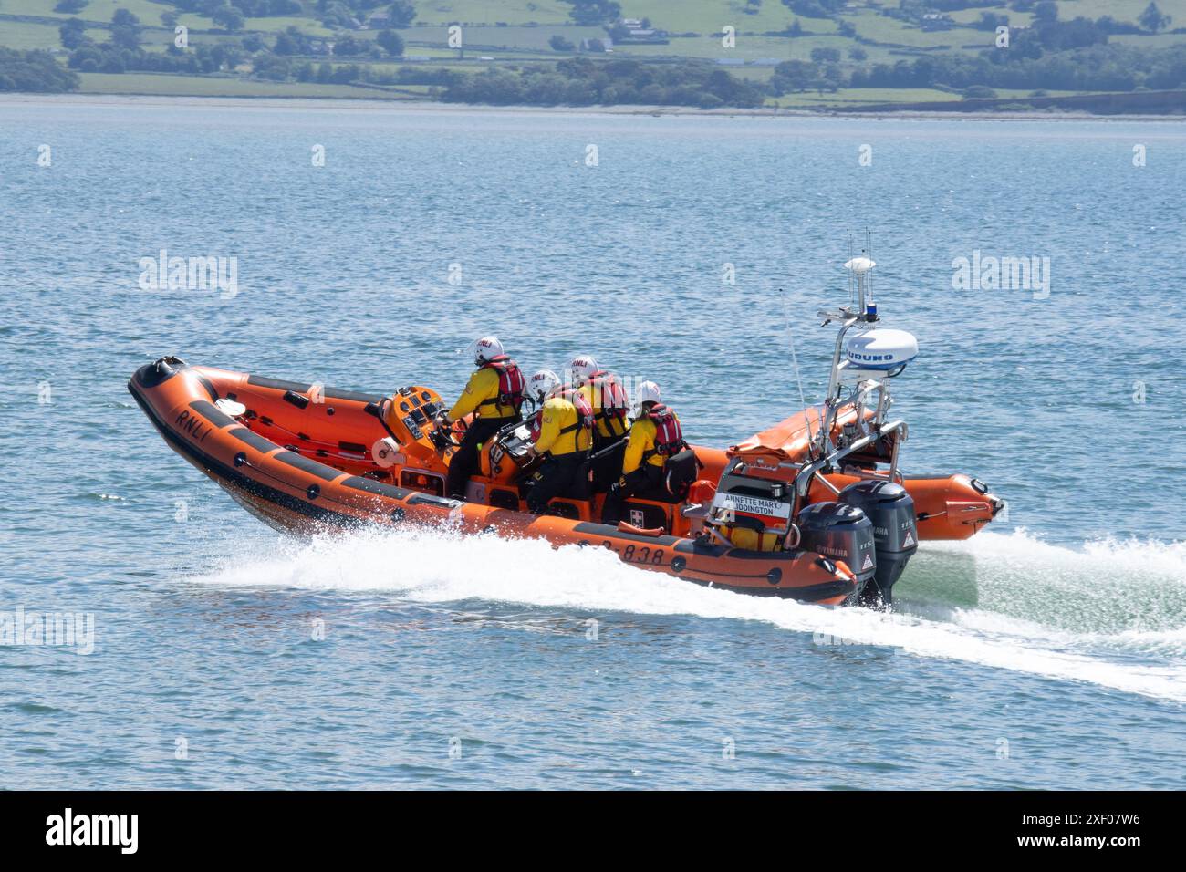 Launch of Beaumaris Lifeboat B-838 Annette Mary Liddington Stock Photo ...