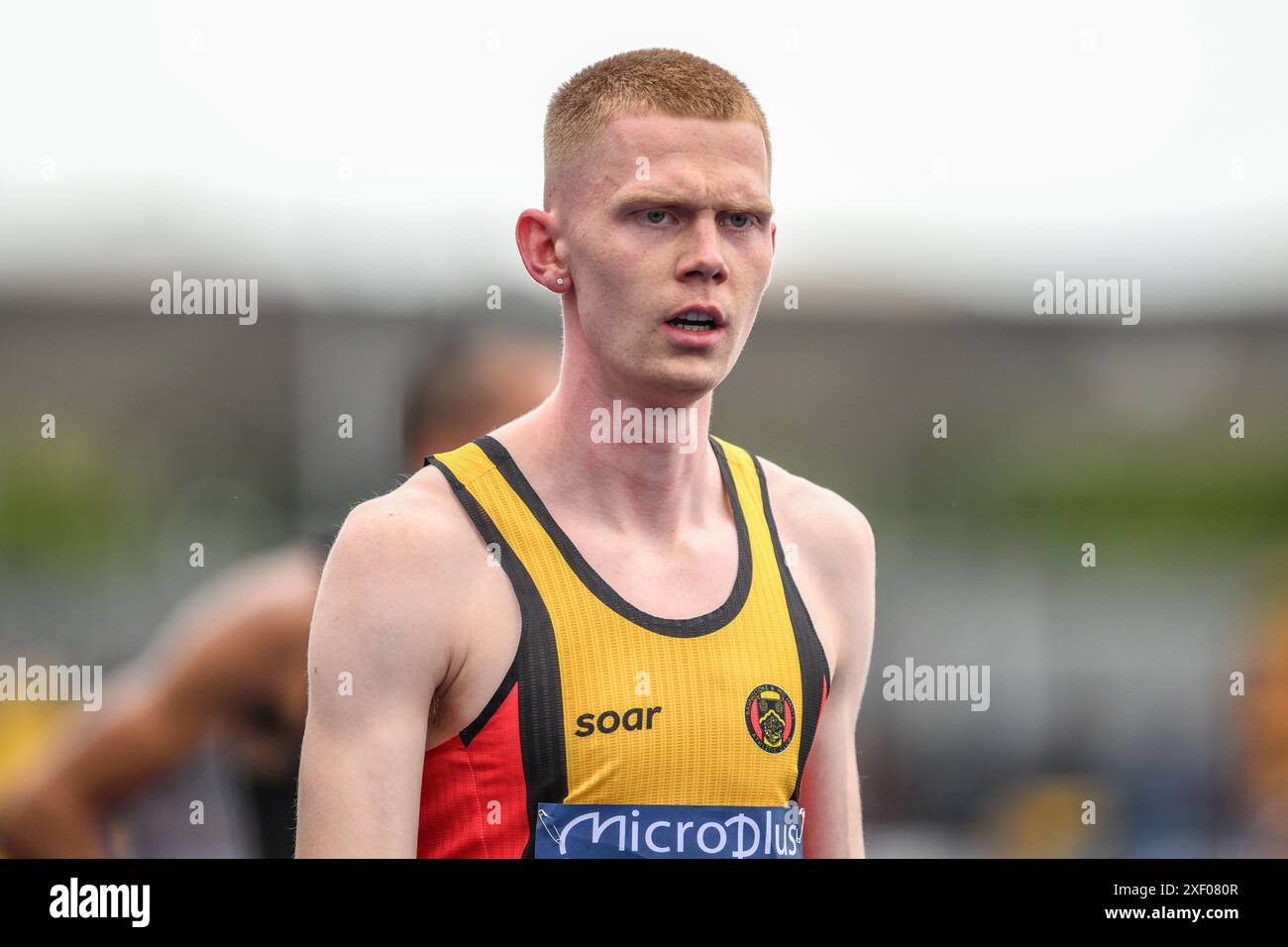 Ben Pattison wins the mens 800m final during the Microplus UK Athletics ...
