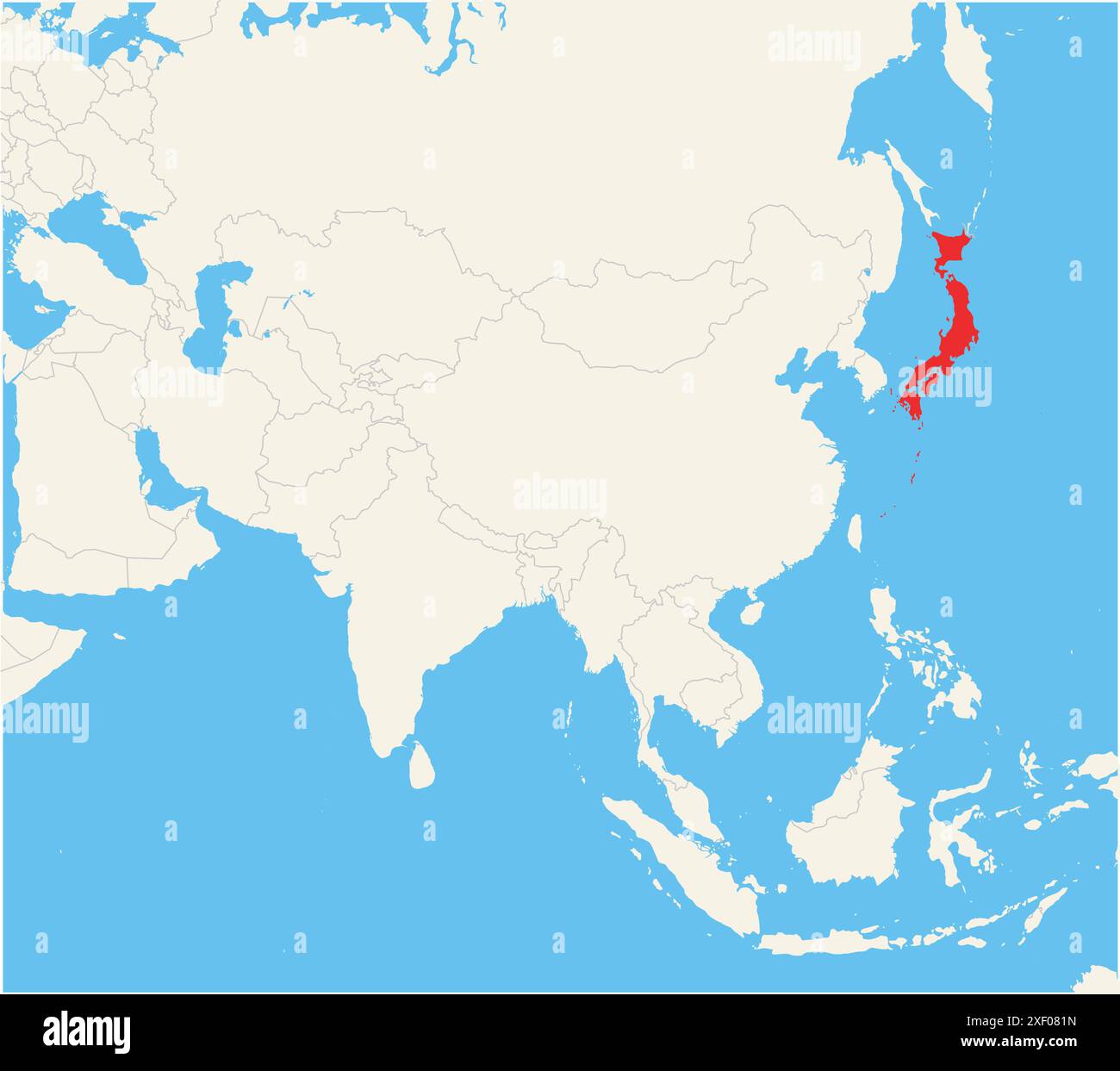 Japan political map Stock Vector Images - Alamy