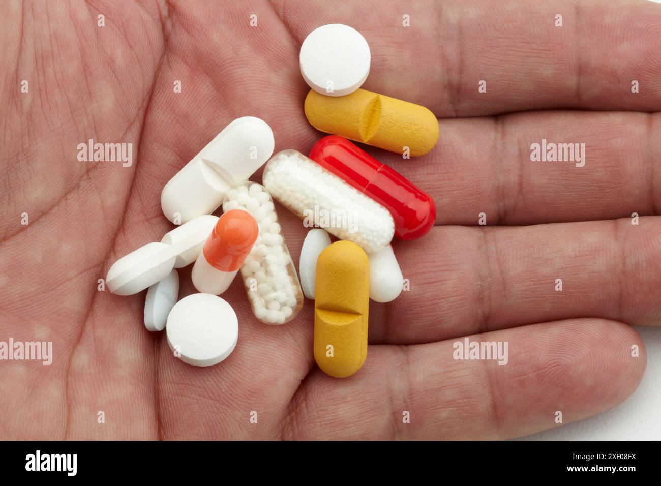 Samples of capsules and tablets, Generic drugs, Pharmaceutical plant ...