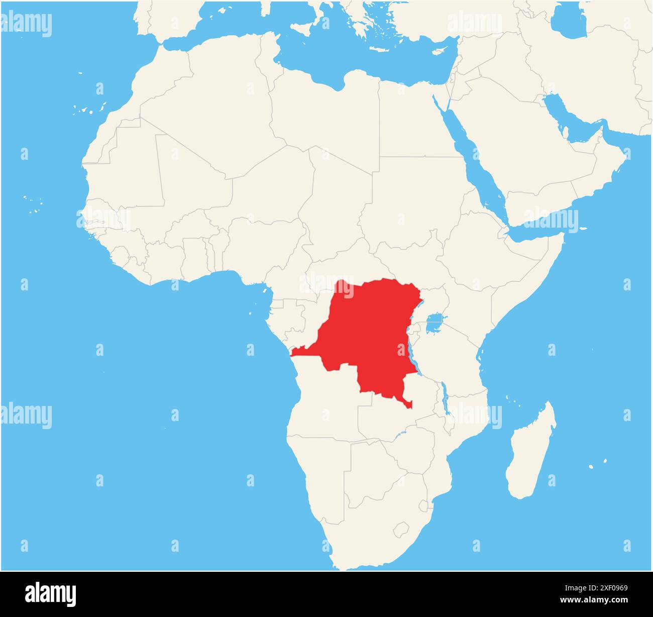 Map of africa with congo Stock Vector Images - Alamy