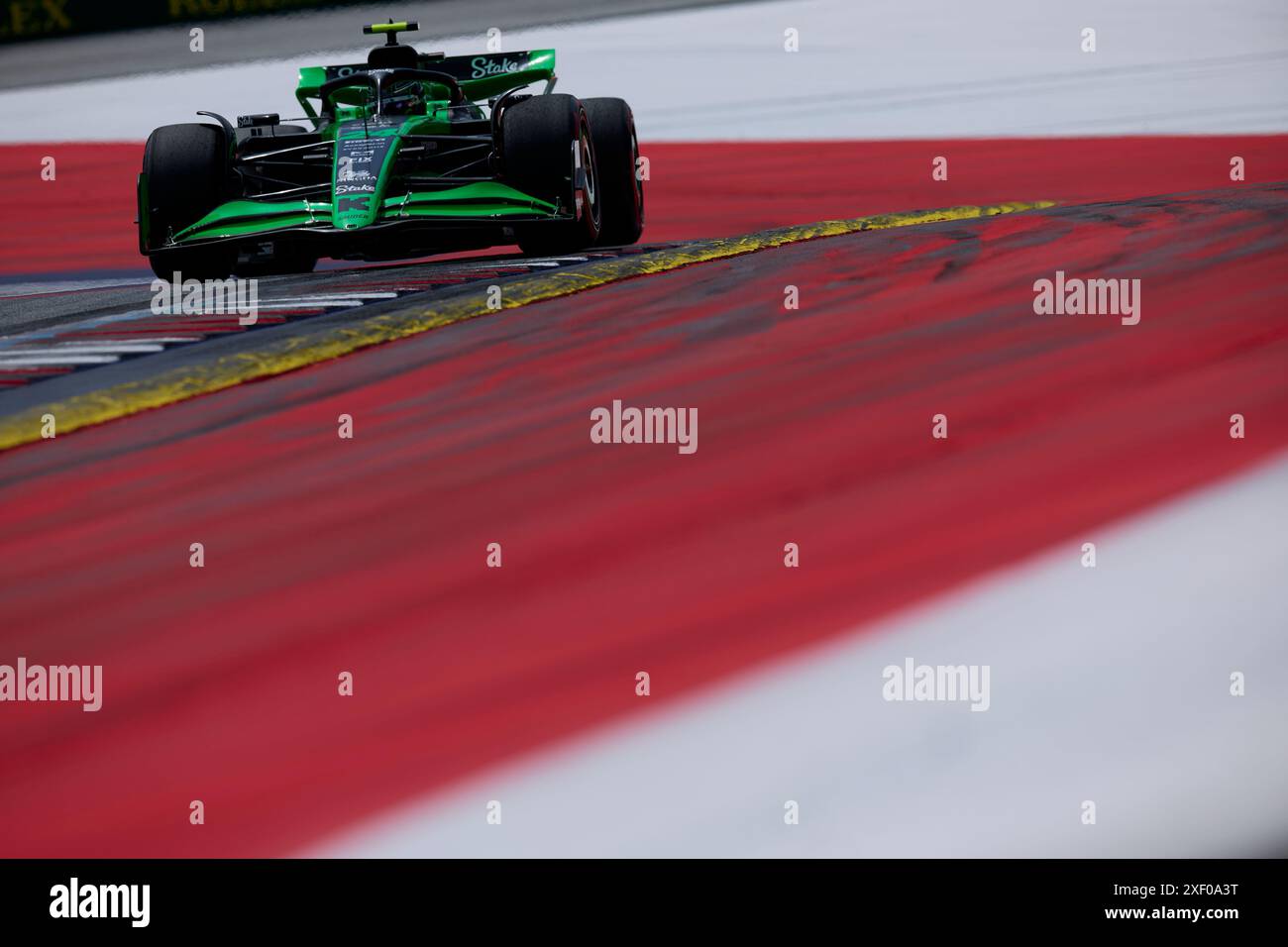 Zhou Guanyu of China driving the (24) Stake F1 Team Kick Sauber C44 Ferrari on track during the ...