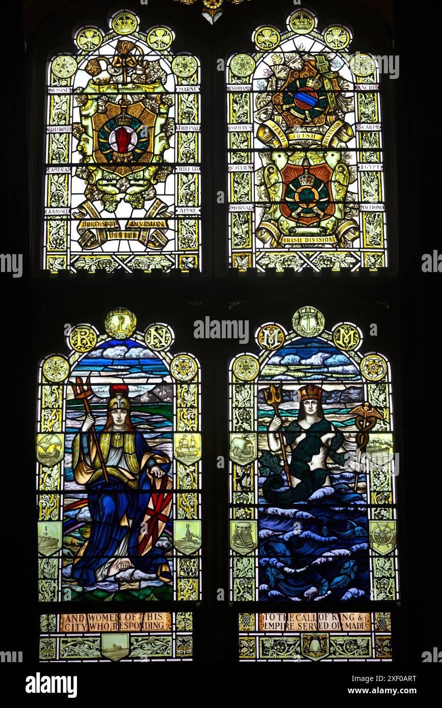Stained Glass Windows Guildhall Derry Stock Photo - Alamy