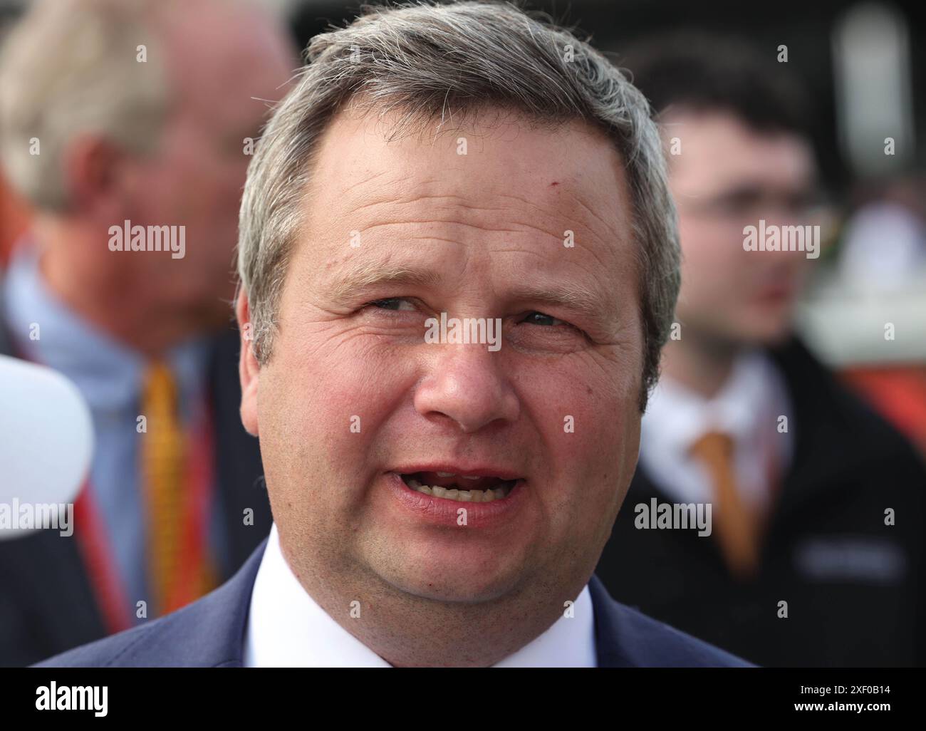 John James Feane is interviewed after Wesley Joyce won the Dubai Duty Free Summer Fillies ...