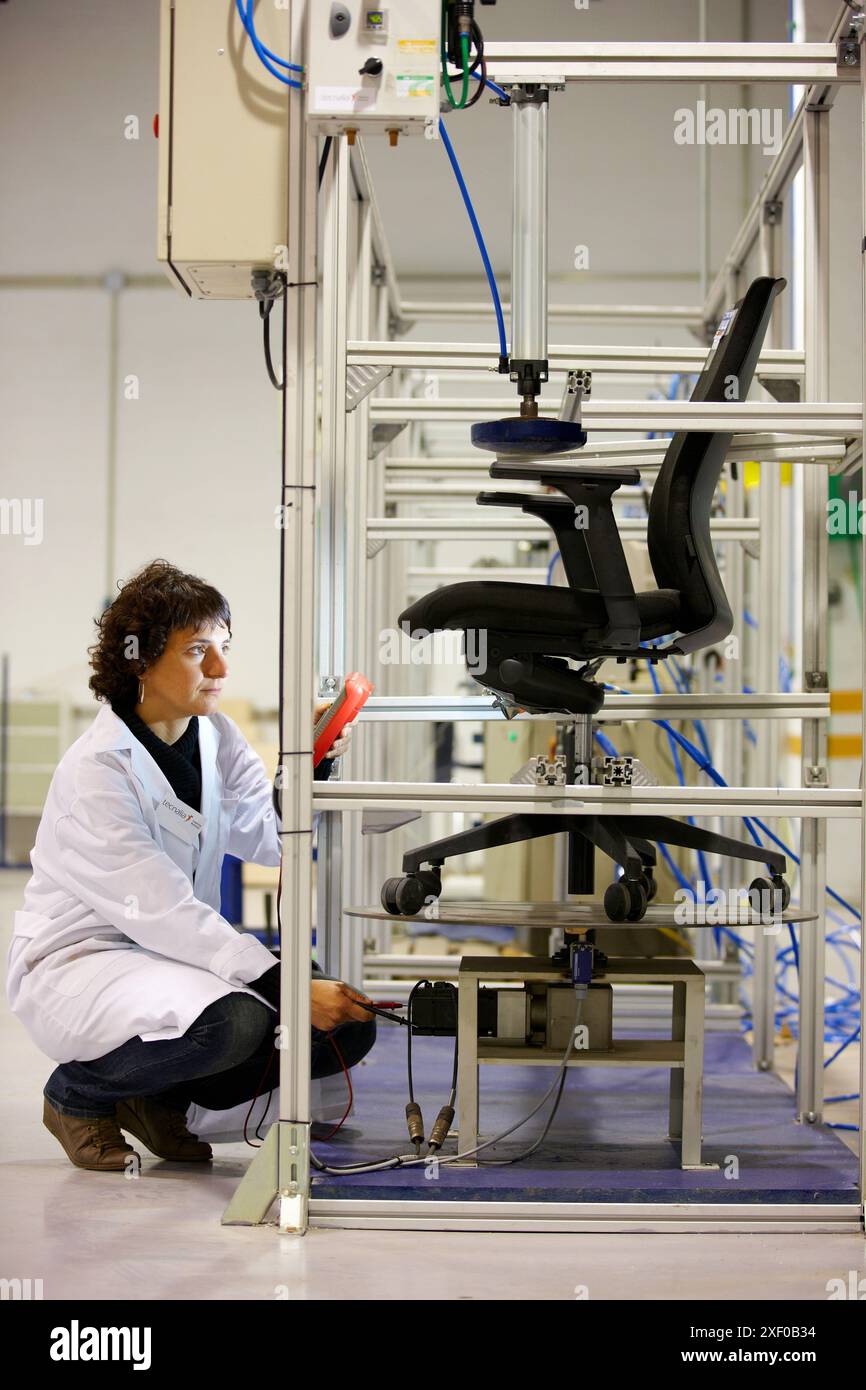 Test on office chair, homologation of furniture, Technology Research ...