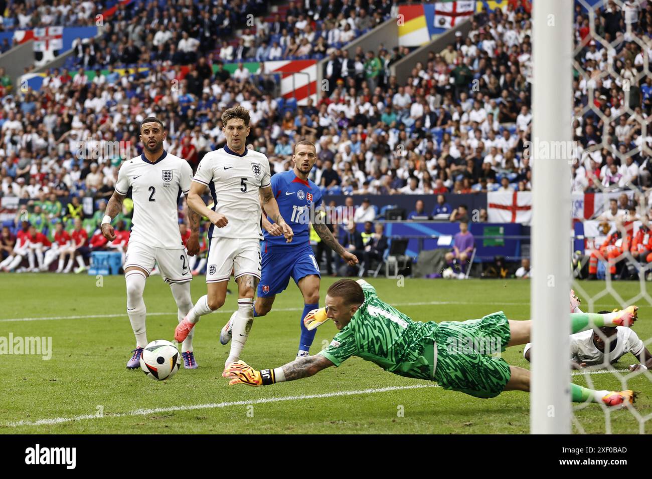 GELSENKIRCHEN - (l-r) Kyle Walker of England, John Stones of England ...