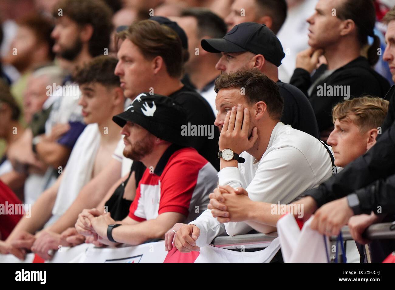 England fans react in the stands during the UEFA Euro 2024, round of 16 ...